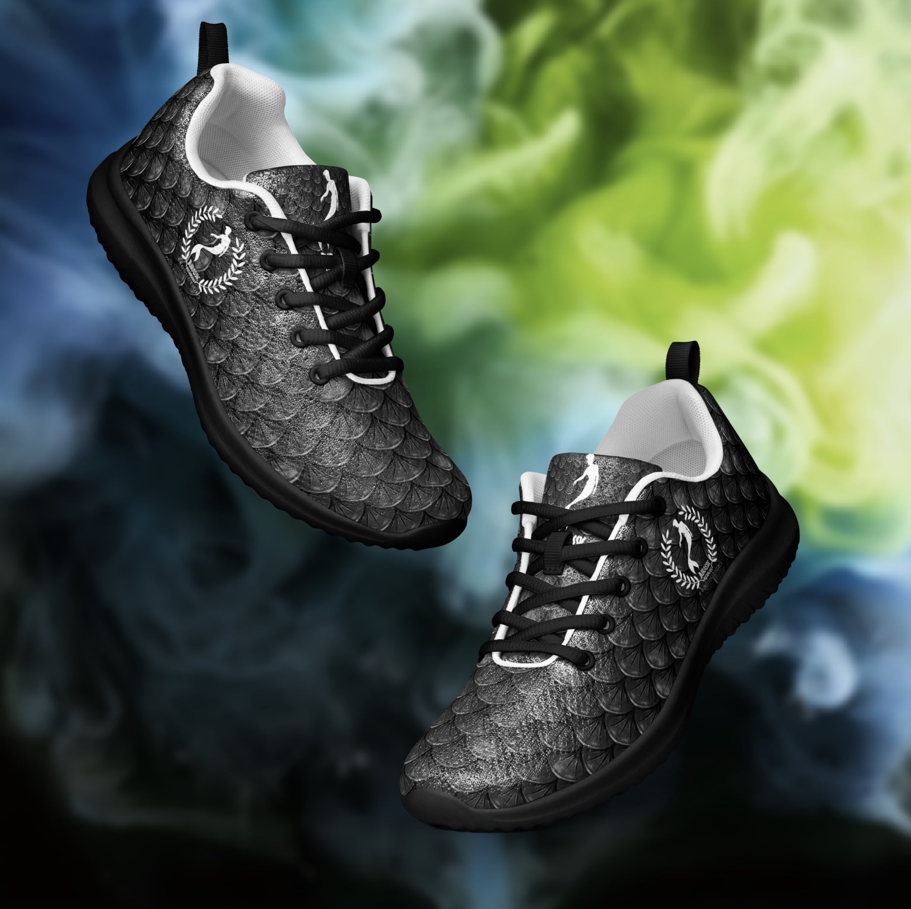 Abyss Black Sporty Fish Shoes | Jurassic Merman Productions